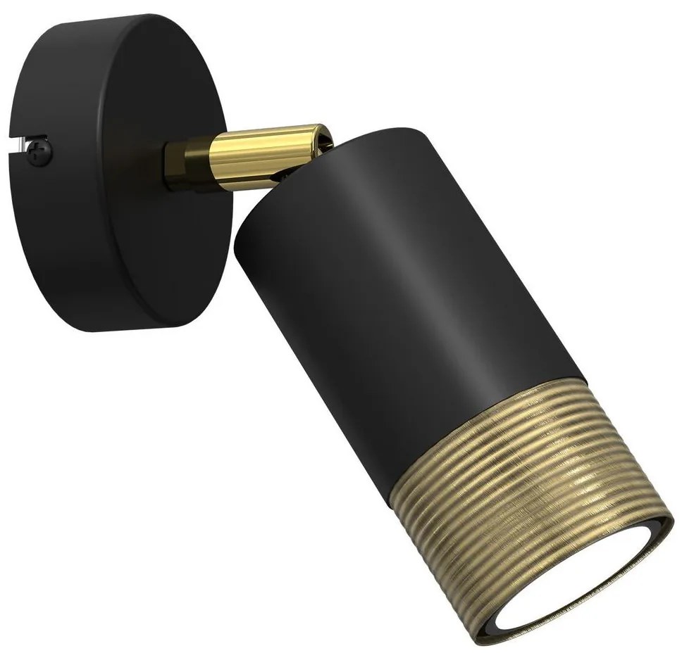 Luminex Nástěnné bodové svítidlo LINK 1xGU10/8W/230V černá/mosaz LU3880