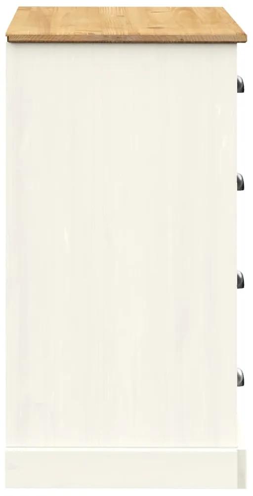 Příborník se zásuvkami VIGO 113x40x75 cm bílý masivní borovice,  353188
