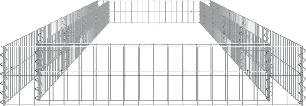 Gabionový vyvýšený záhon pozinkovaná ocel 500 x 100 x 20 cm 151315