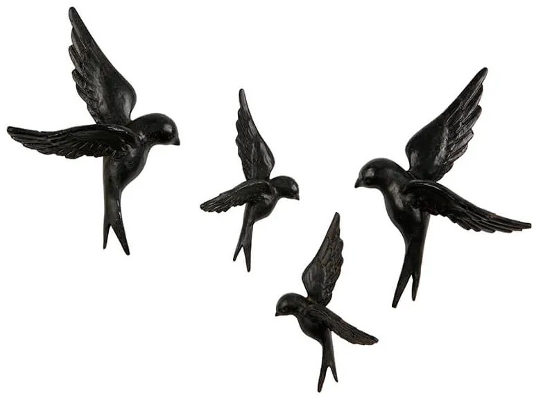 Avaler dekorační ptáčky černé