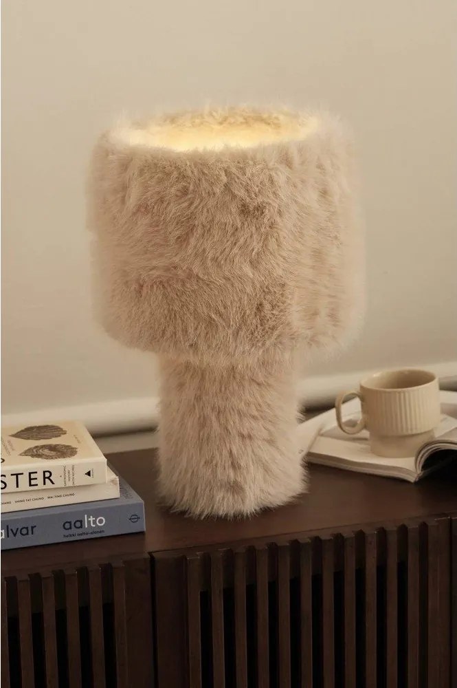 Krémová látková stolní lampa (výška 46 cm) Fay – Ellos Home