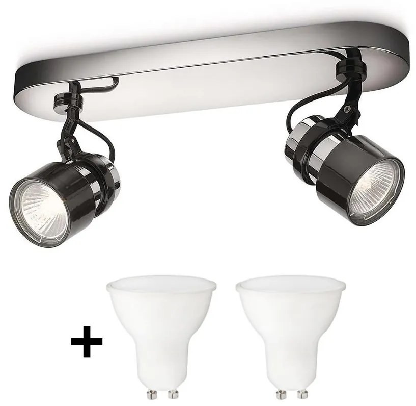 Philips Philips 56442/11/16 - LED Bodové svítidlo MYLIVING FINISH 2xGU10/6W+2xGU10/35W LEDM4153