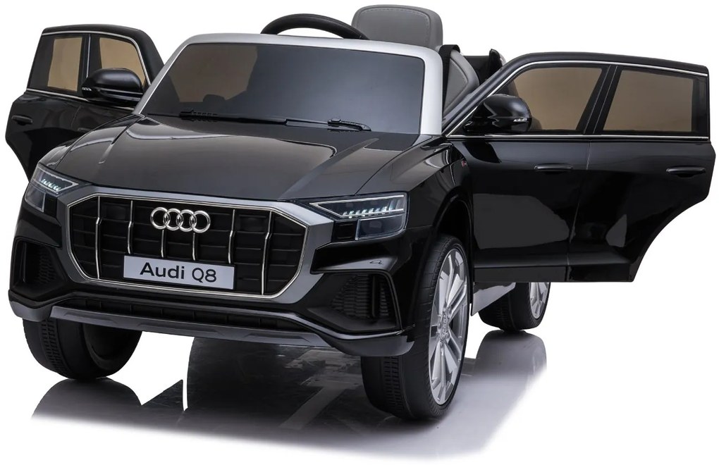 Dětské elektrické autíčko s dálkovým ovládáním BestBerg BBCC-70B – Audi Q8 / nosnost 30 kg / Li-Ion baterie / černá