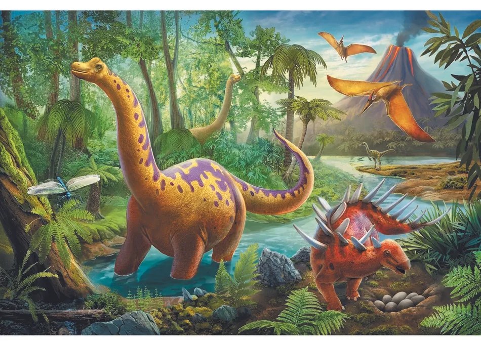 Puzzle TREFL Dinosauři na cestách 60 dílků