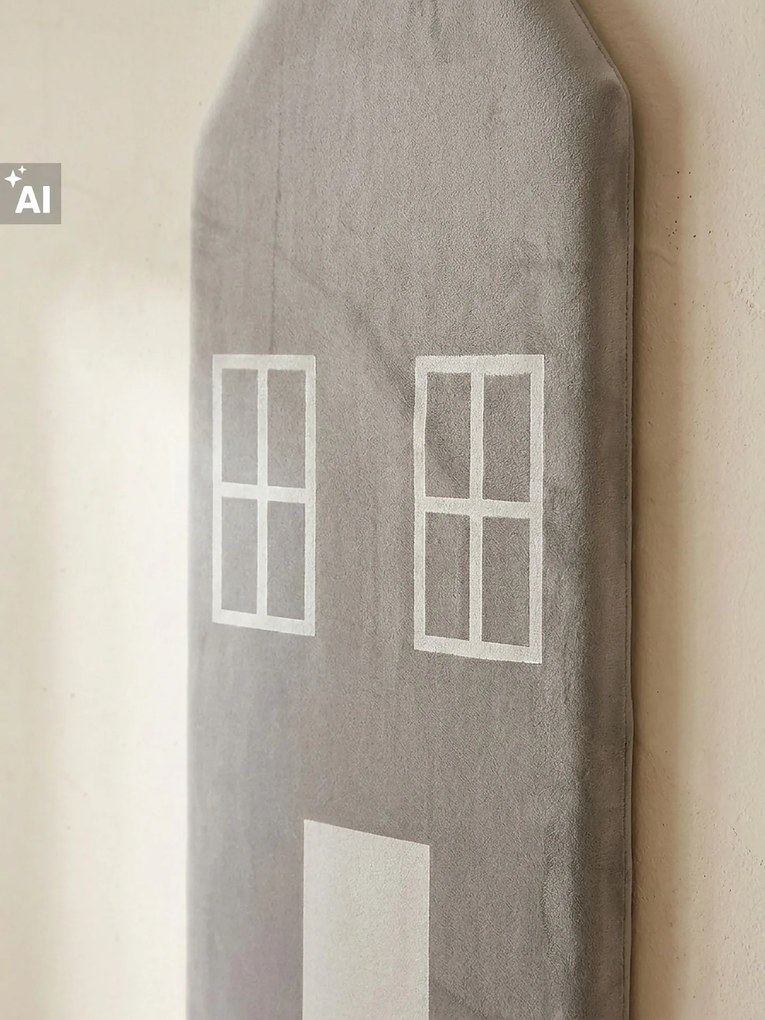 Sinsay - Čalouněný panel s motivem domku - šedá