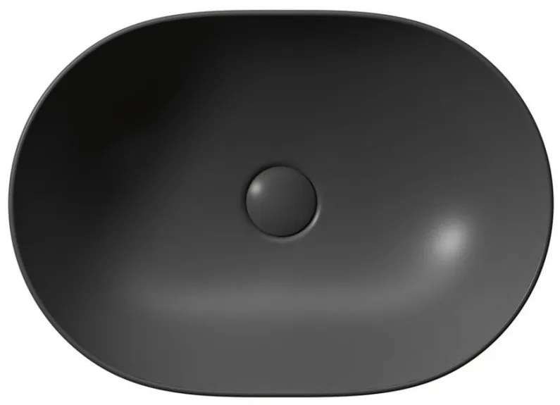 GSI PURA keramické umyvadlo na desku, 50x35cm, černá mat 886026