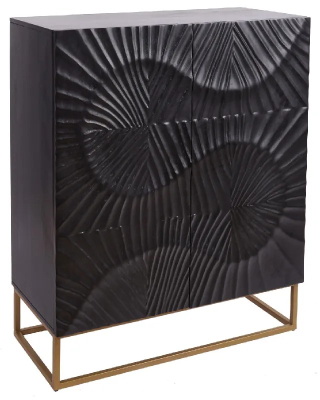 Massive home | Černá designová komoda 100 cm Scorpion mango
