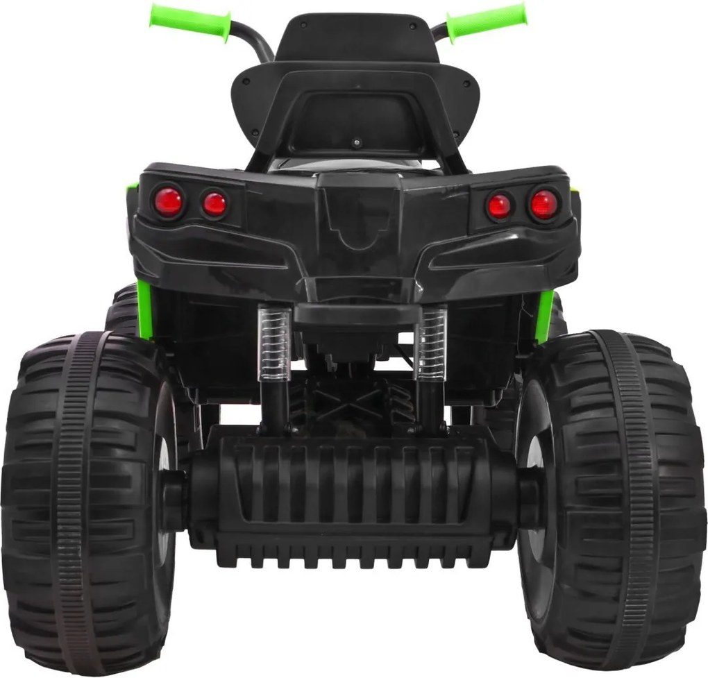 Ramiz Dětská čtyřkolka ATV na baterie černo-zelená + EVA kola + MP3 rádio + LED + pomalý start