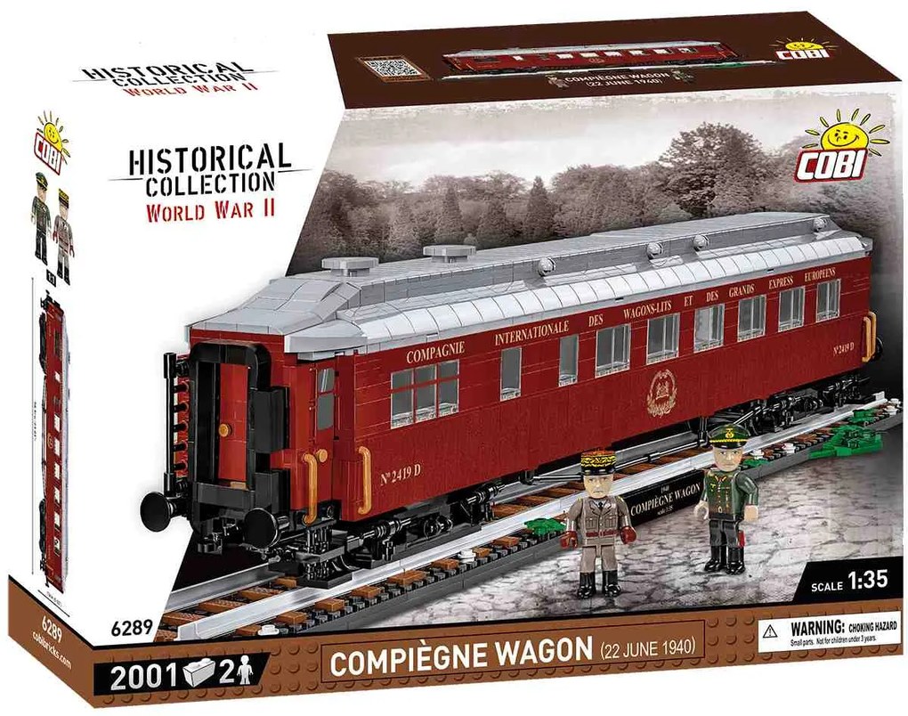 Cobi 6289 francouzský osobní železniční vůz compiègne wagon 1:35