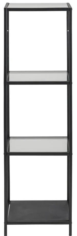 Černý skleněný regál 35x120 cm Seaford – Actona