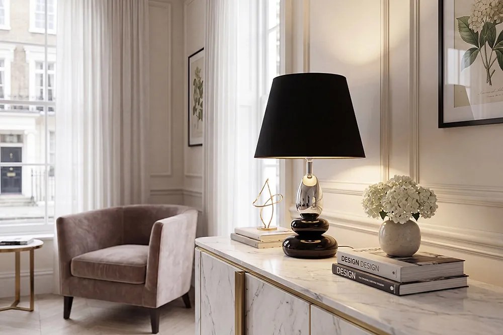 Designová stolní lampa Kaloosh 45 cm černá