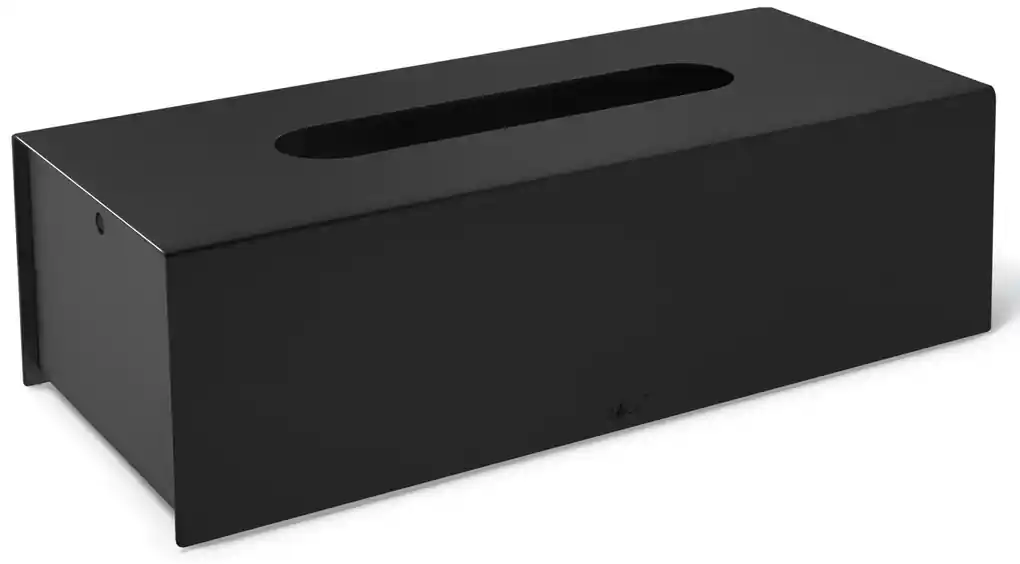 Box na kapesníky, černý práškový nerez, Puro ZACK | BIANO