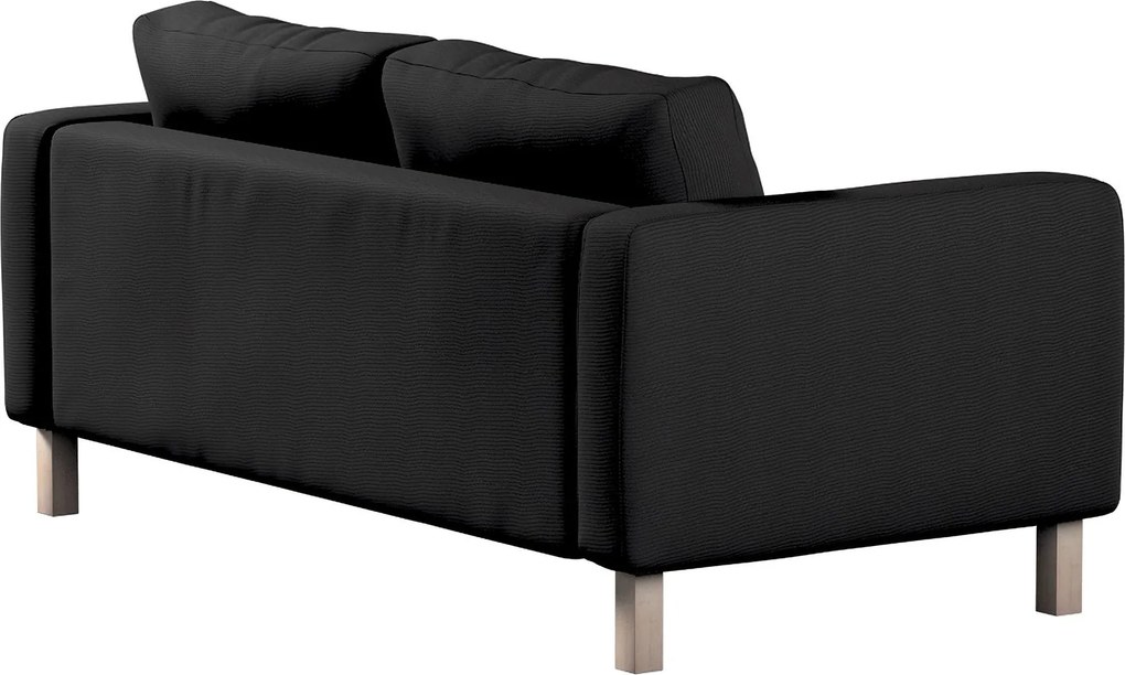 Potah na pohovku IKEA Karlstad 2-místná, nerozkládací, krátký barva černá látka pletený vzor