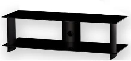 Tv stolek SONOROUS PL 3110 (černé sklo + černé alu)