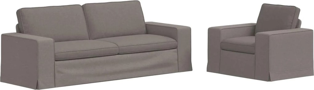 Set pohovek 2 ks Taupe textil 3407592
