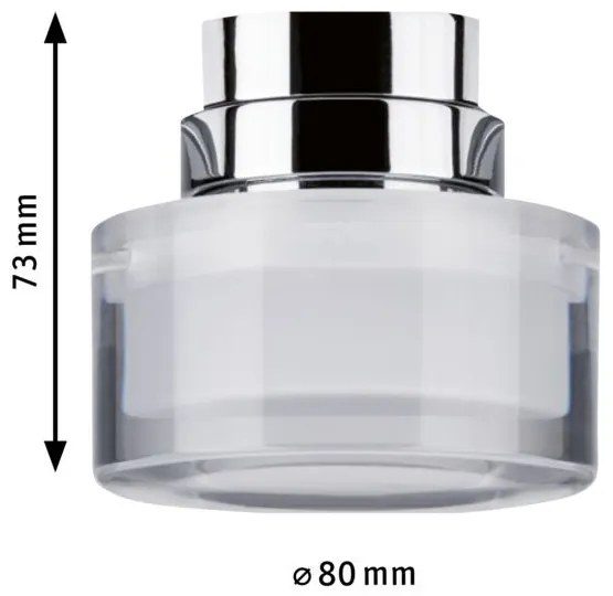 Paulmann 96809 Topa Dot, spot pro Urail system, 1x4,9W LED 4000K stmívatelné, bílá/chrom, průměr 8cm