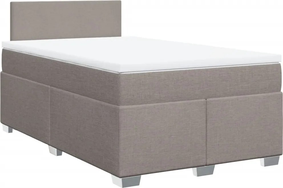 Box spring postel s matrací taupe 120x190 cm textil 3288124