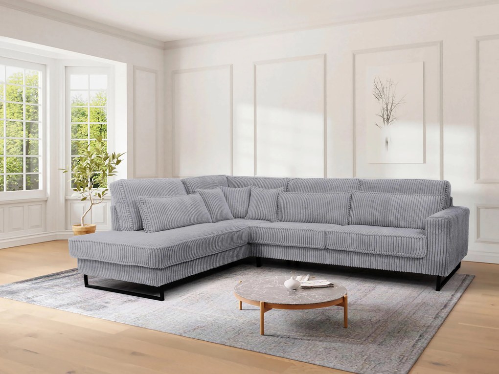 XXXLutz ROHOVÁ SEDAČKA, textil, kompozitní dřevo, šedá MID.YOU - Sedací soupravy - 000694010017