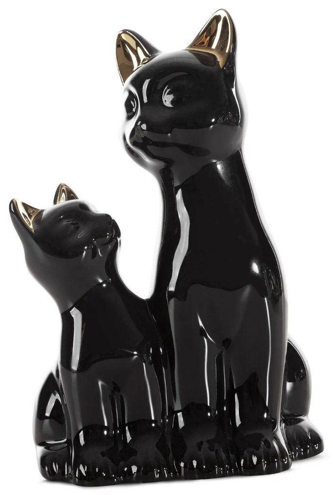 DEKORAČNÍ FIGURKA CAT 15X11X22 CM ČERNÁ