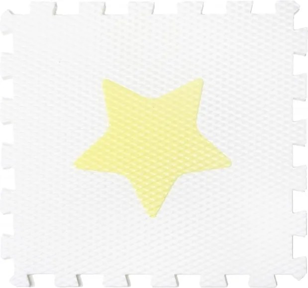 Vylen Pěnové podlahové puzzle Minideckfloor s hvězdičkou Hnědý s bílou hvězdičkou 340 x 340 mm