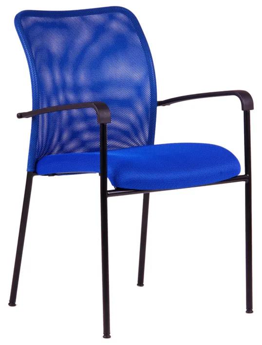 Office Pro Jednací židle TRITON BLACK Barva sedáku: DK90 modrá, Barva opěráku: DK90 modrá mesh
