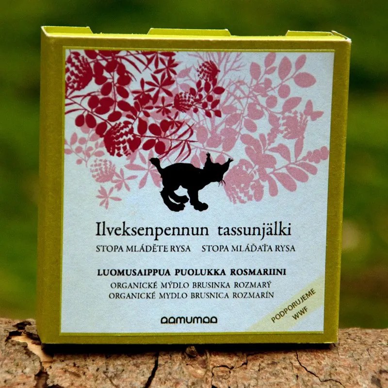 Přírodní mýdlo se stopou rysa 85g, brusinka rozmarýn