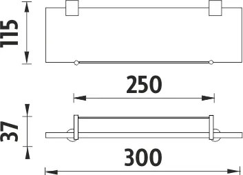 Nimco Police s ohrádkou, 30 cm BORMO černá - BRC 11091BX-30-90