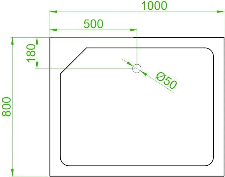 Terra Hydromasážní box ALMA-P 100x80 pravý