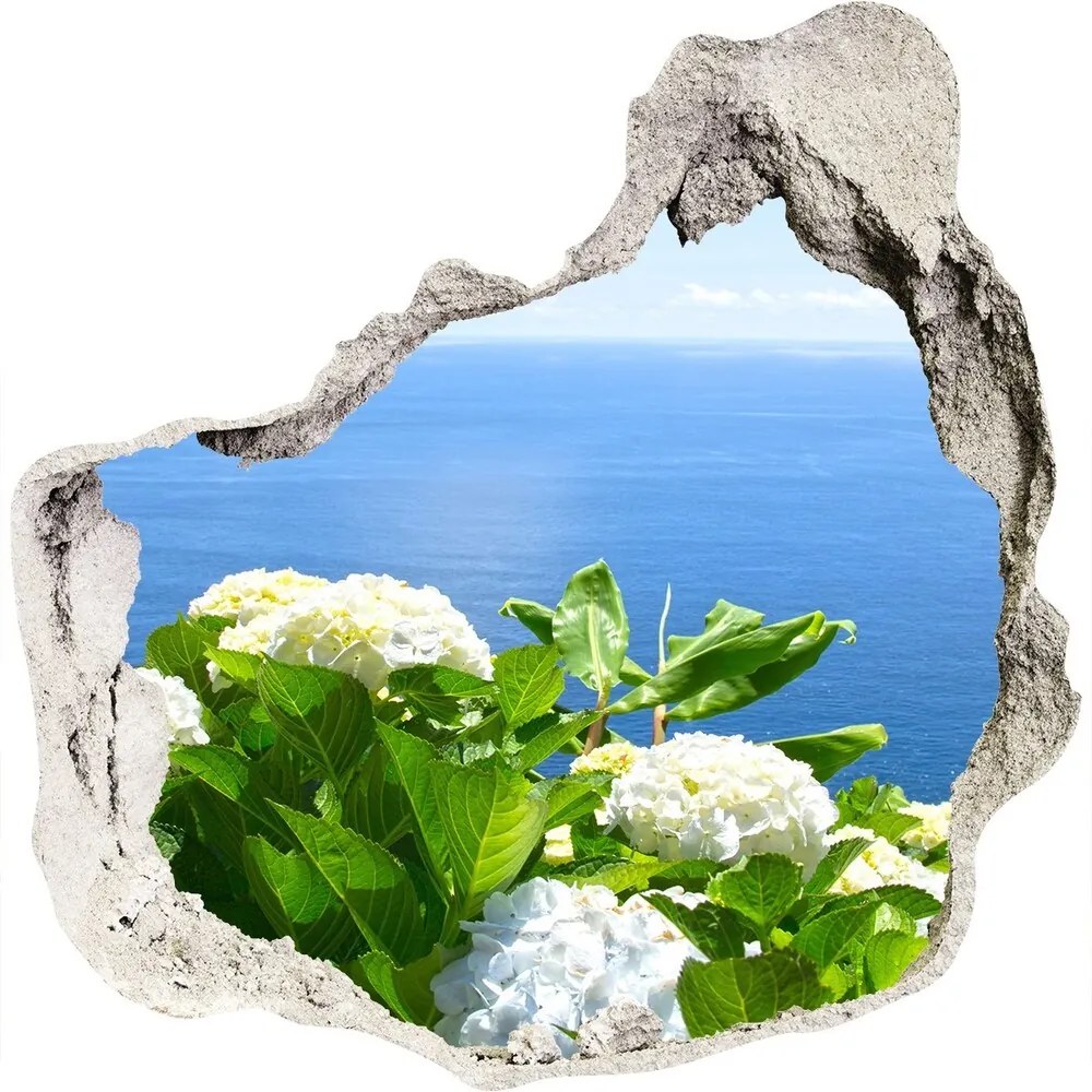 Wallmuralia Nálepka fototapeta 3D Květiny nad mořem 75x75 cm