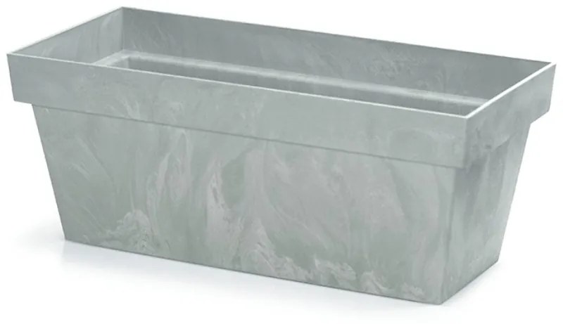 PROSPERPLAST Truhlík - CUBE CASE Beton Effect Rozměr: 58,7x26,4 cm, Barva: krémová