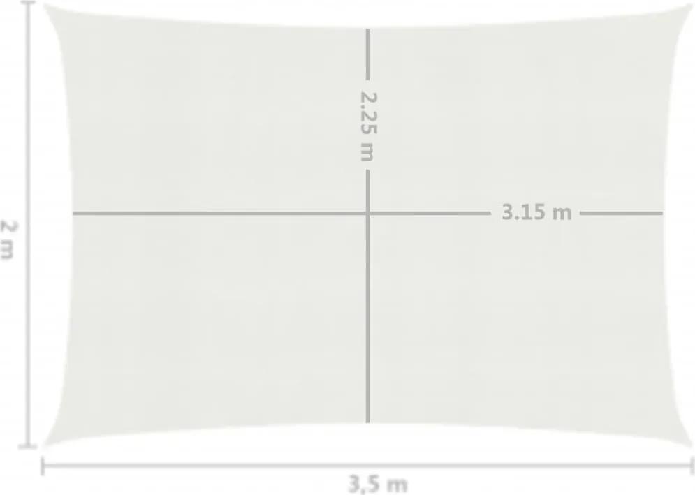 vidaXL Plachta proti slunci 160 g/m² 2 x 3,5 m HDPE [311063] Barva: Bílá