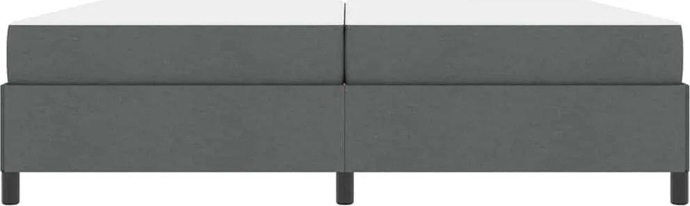 Postel s boxspringem Tmavě šedá 200 x 200 cm textil 3398886