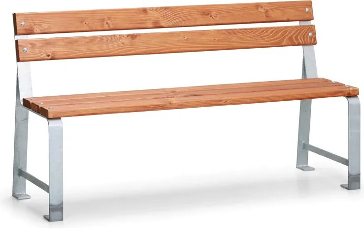 Venkovní lavička Mezzo s opěradlem - 1,5 m, teak