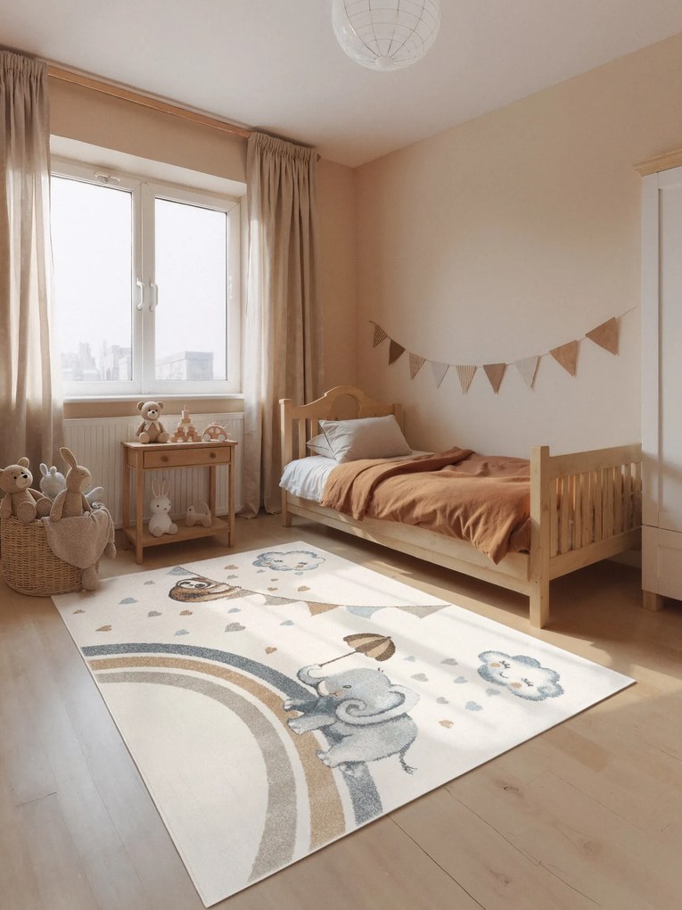 Villeroy & Boch, Dětský kusový koberec Villeroy & Boch Boho Kids 106306 Cream Multicolor, 160x230, bílá, vícebarevná, dětský pokoj
