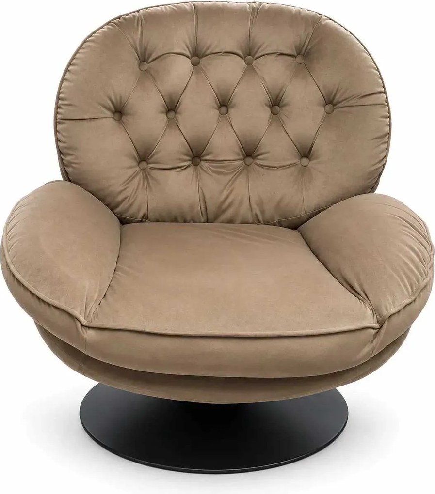 LuxuryForm DESIGN Relaxační otočné křeslo LUNA - latte