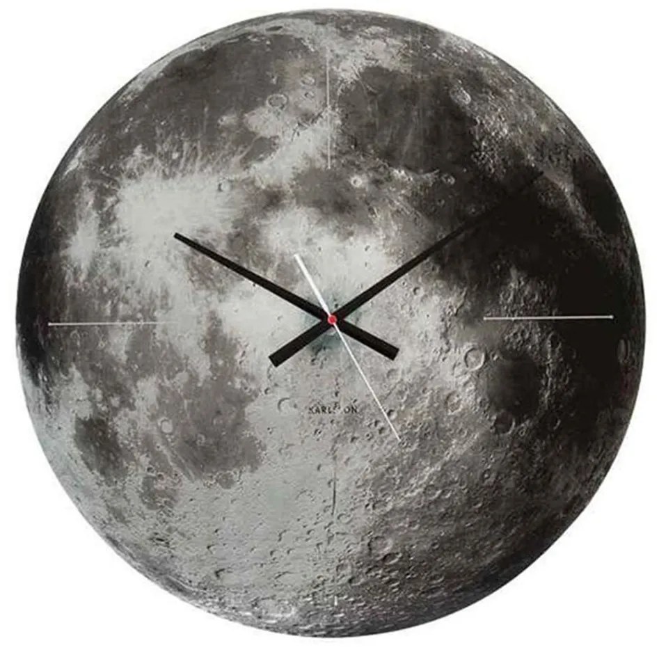 KARLSSON Nástěnné hodiny Moon ∅ 60 cm