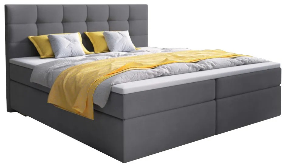 Čalouněná postel boxspring GLOS, 160x200, sawana 05 + topper