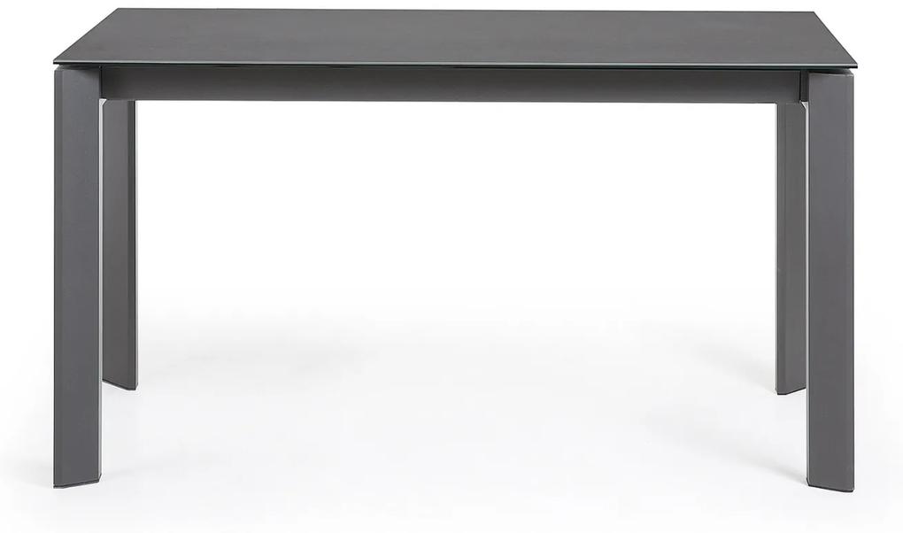 Antracitově černý keramický rozkládací jídelní stůl Kave Home Axis I. 140/200 x 90 cm