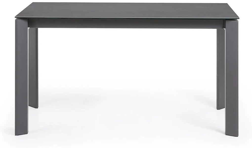 OnaDnes -20% Antracitově černý keramický rozkládací jídelní stůl Kave Home Axis I. 140/200 x 90 cm