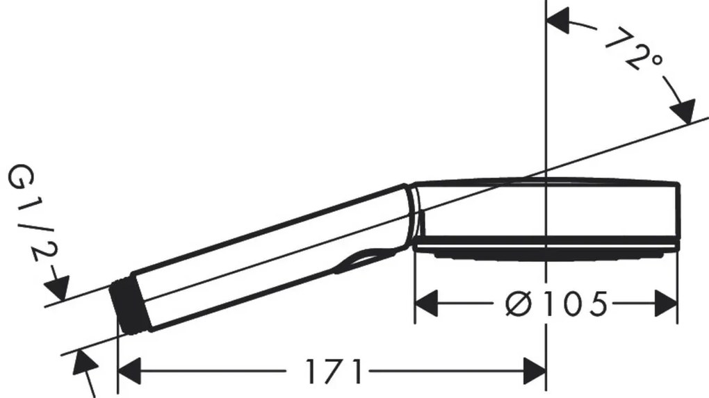 Hansgrohe Pulsify - Ruční sprcha 105 3jet Relaxation, černá matná 24110670