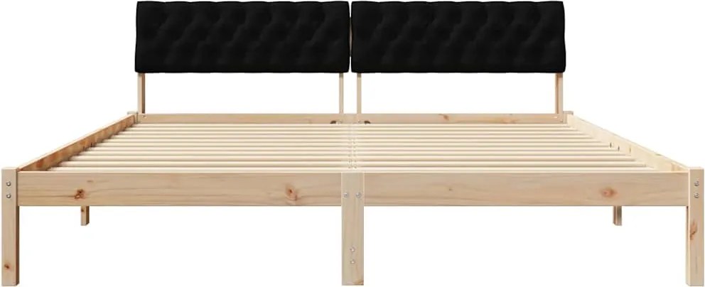 Rám postele Hnědo-černá 180 x 200 cm Masivní borovicové dřevo 3394345