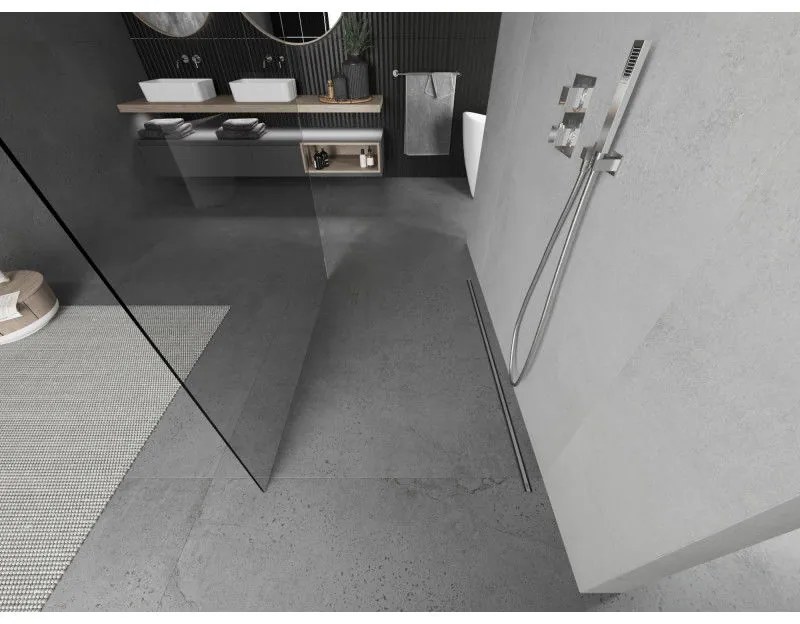 Mexen Kioto, sprchová zástěna Walk-In 125 x 200 cm, 8mm čiré sklo, chromový profil, 800-125-002-01-00