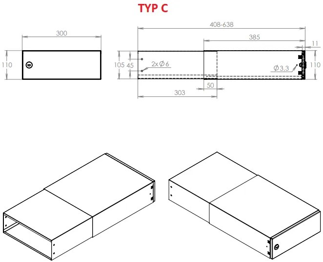 Nerezová poštovní schránka do sloupku 1g Odstín: Nerezová ocel - Broušeno