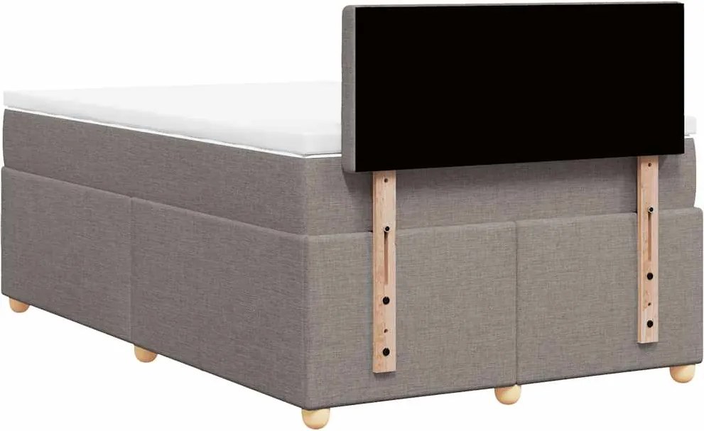 Box spring postel s matrací taupe 120x190 cm textil 3286637