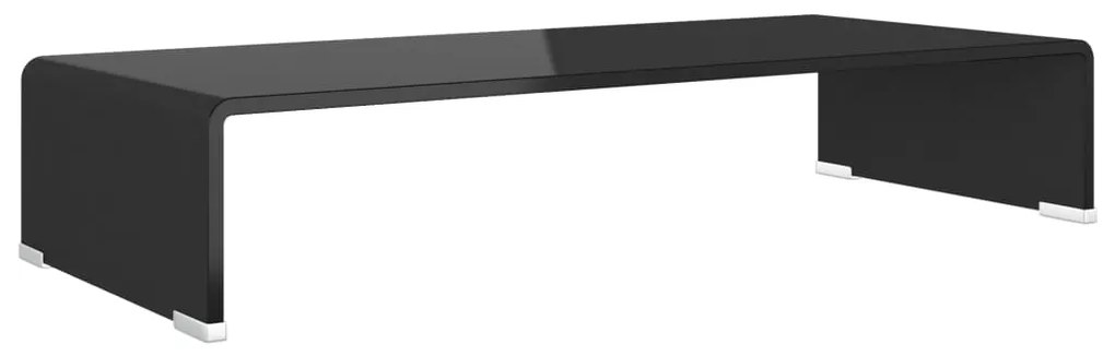 244136 vidaXL TV stolek / podstavec na monitor černé sklo 70x30x13 cm
