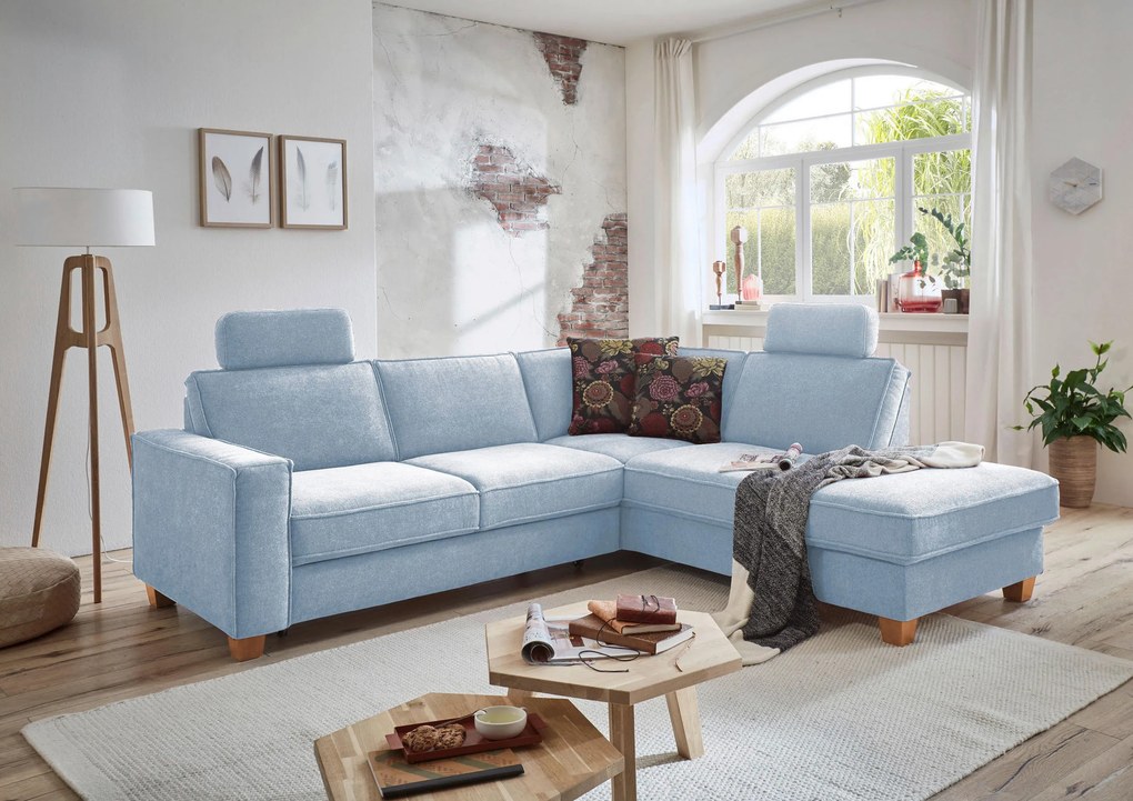XXXLutz ROHOVÁ SEDAČKA, textil, světle modrá Sit & More - Sedací soupravy - 000144005807