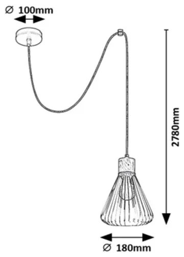 Rabalux 3148 - Lustr na lanku FARFALLE 1xE27/40W/230V černá/buk