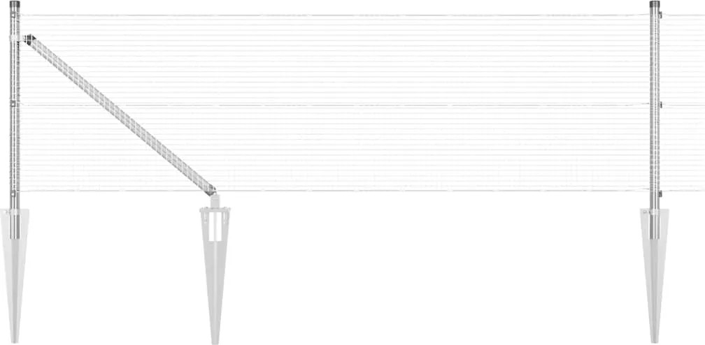 Svařované drátěné ploty s hroty 100 x 0,5 m Pozinkovaná ocel 3352018