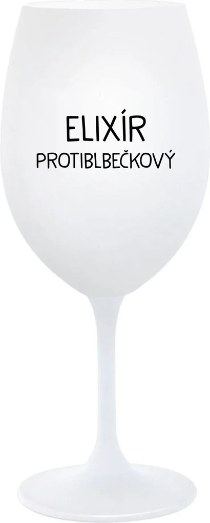 ELIXÍR PROTIBLBEČKOVÝ - bílá  sklenice na víno 350 ml