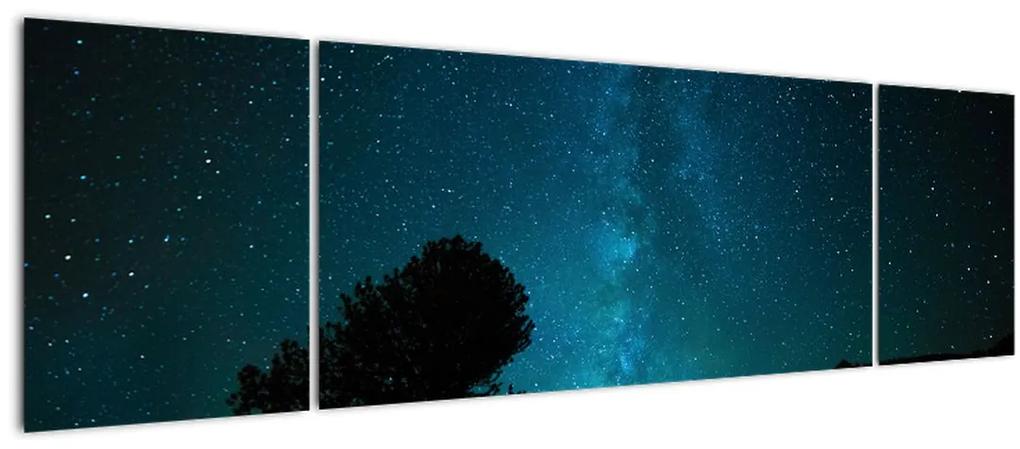 Obraz noční oblohy s hvězdami (170x50 cm)
